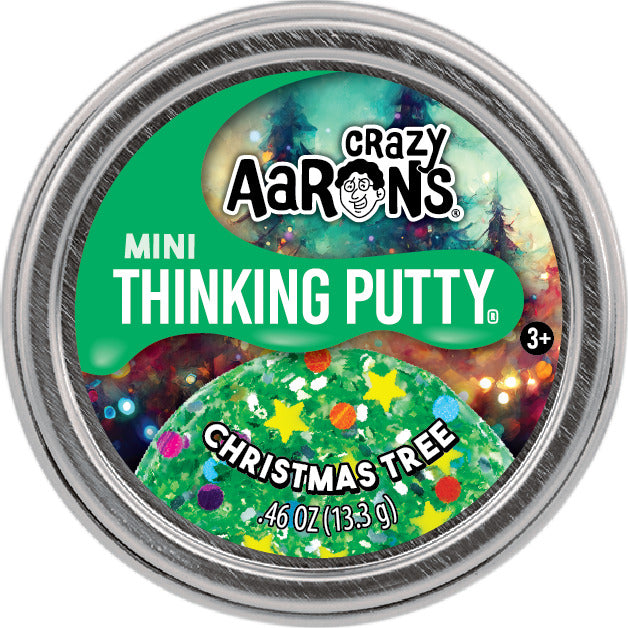 Crazy Aaron Christmas Tree Mini Tin Thinking Putty – Turner Toys