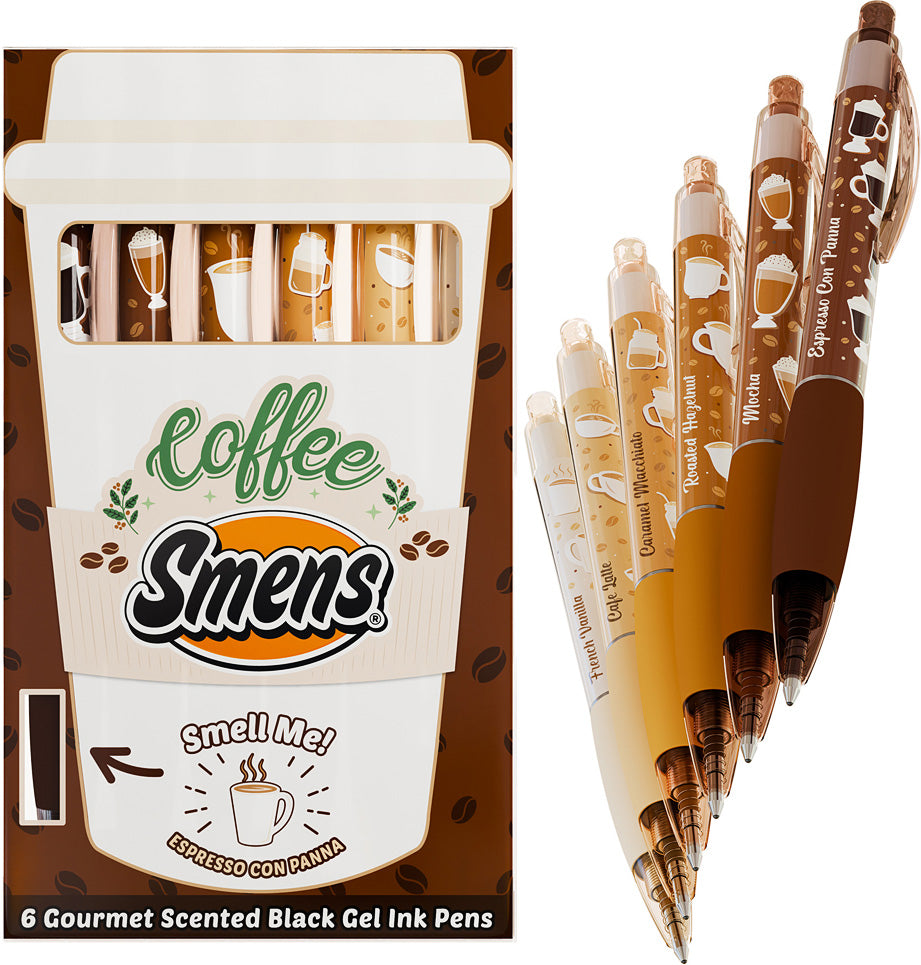 Coffee Smens Gourmet Scented Pens - Set of 6 – Turner Toys