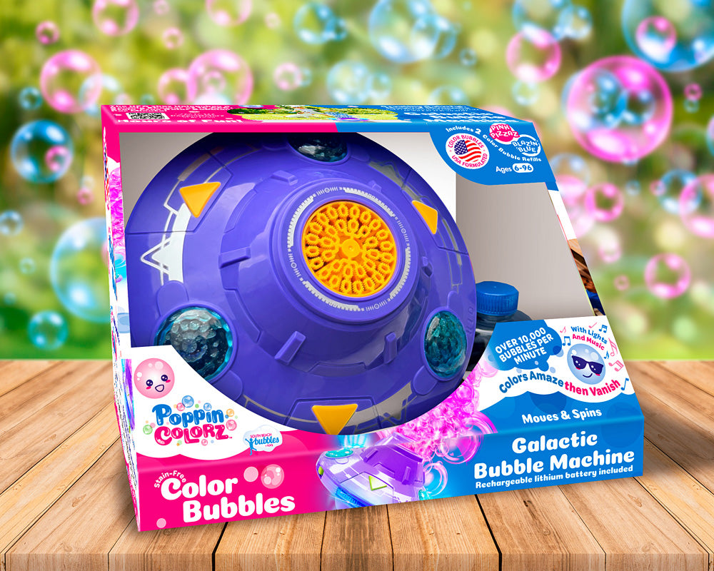 Poppin Colorz Galactic Bubble Machine – Turner Toys